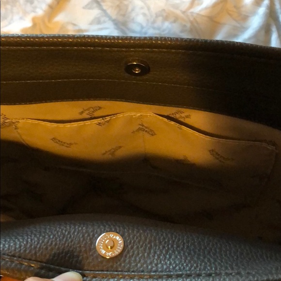 thirty-one | Bags | Bn Thirty One Grey Leather Tote | Poshmark